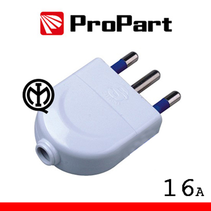 PES1003-W - SPINA ITALIANA 250V 16A 2P+T BIANCA CON USCITA CAVO DRITTO ...